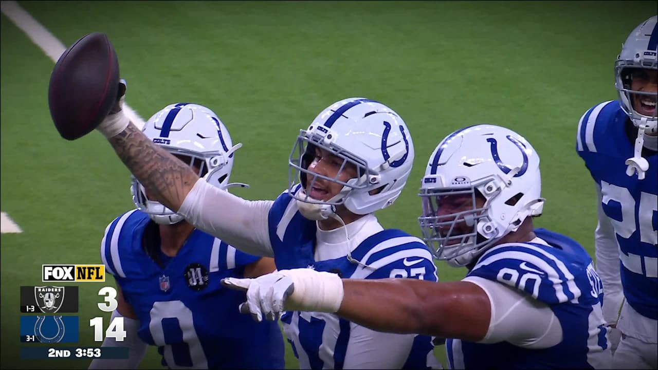 Tipped-pass INT! Indianapolis Colts defensive end Laiatu Latu picks off ...