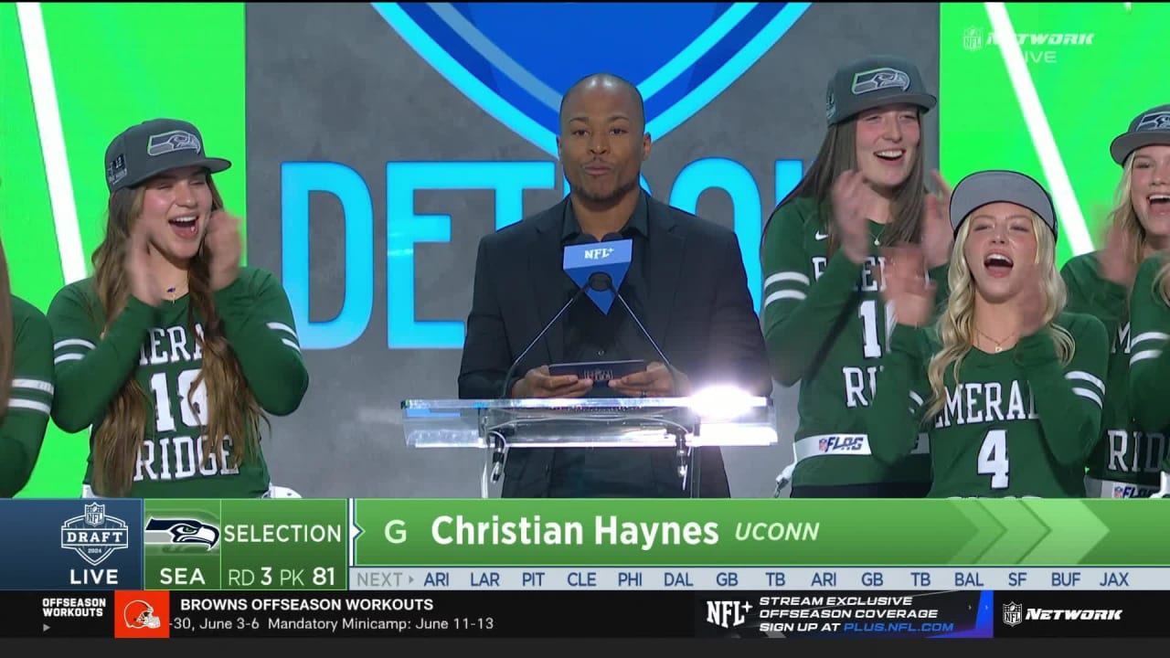 Seattle Seahawks select offensive guard Christian Haynes with No. 81 ...