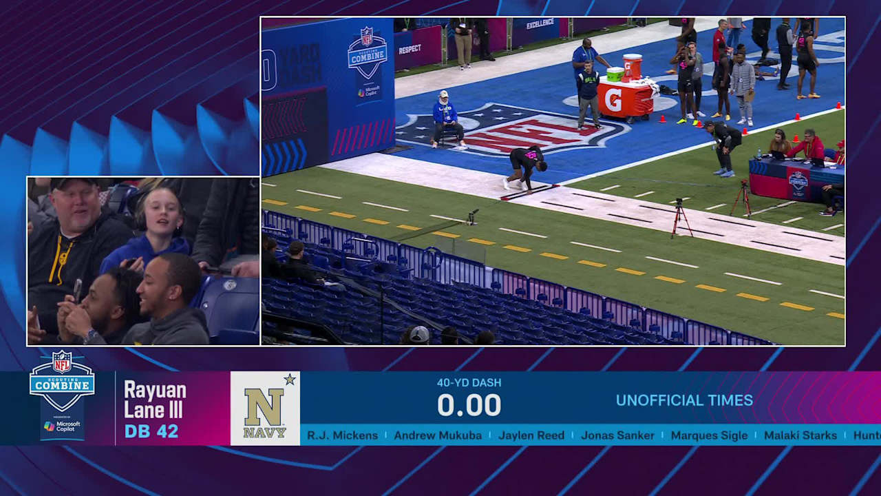 Safety Rayuan Lane III runs official 4.57-second 40-yard dash at 2025 ...