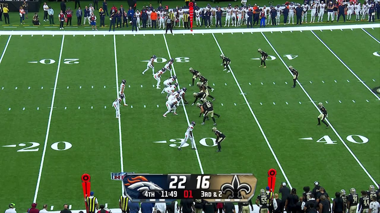 Denver Broncos tight end Caleb Lohner finds opening in zone coverage on ...