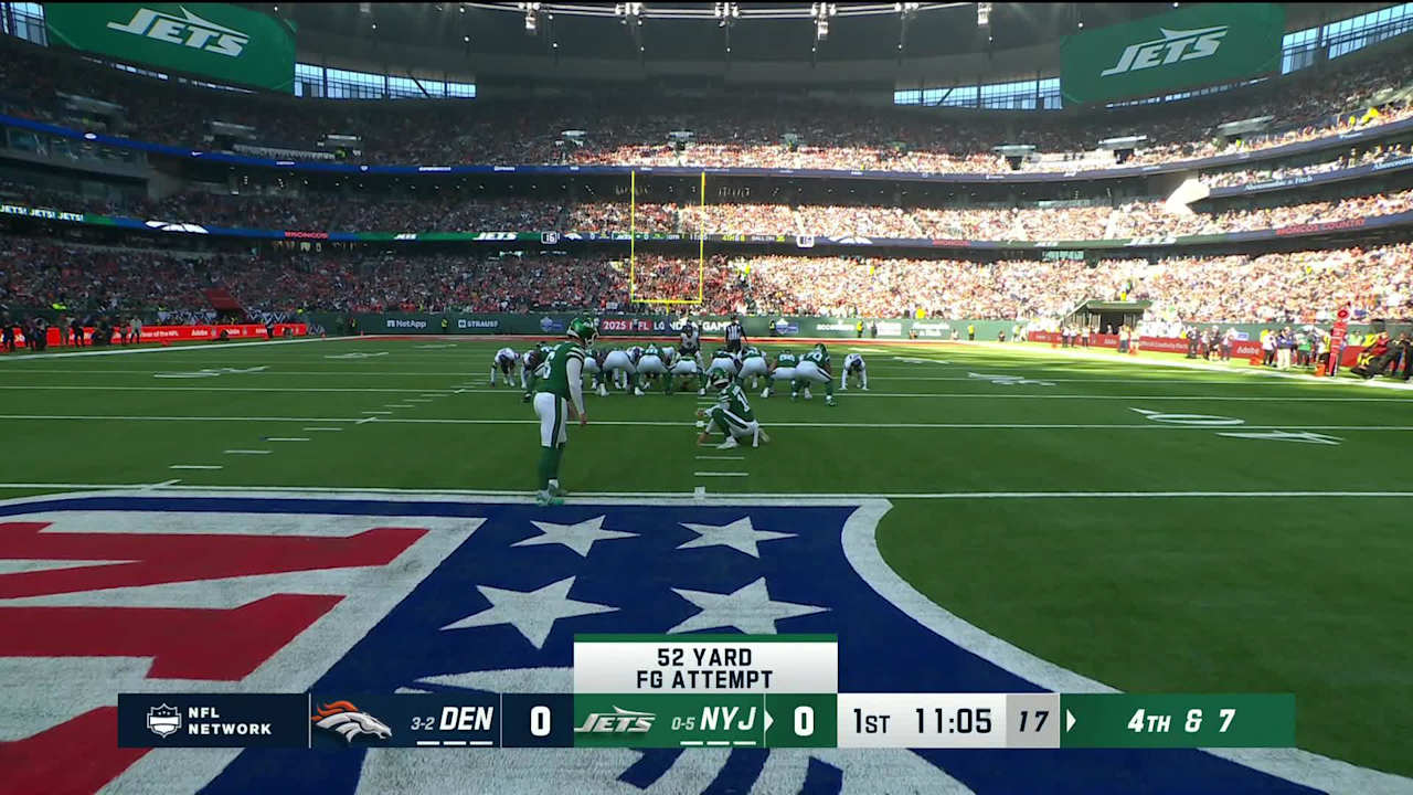 New York Jets kicker Nick Folk's 52-yard FG opens scoring for Broncos ...