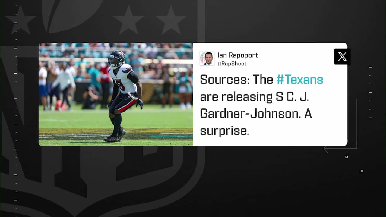 "NFL Insider Ian Rapoport on Houston Texans safety C.J. Gardner-Johnson’s release: ‘This ...