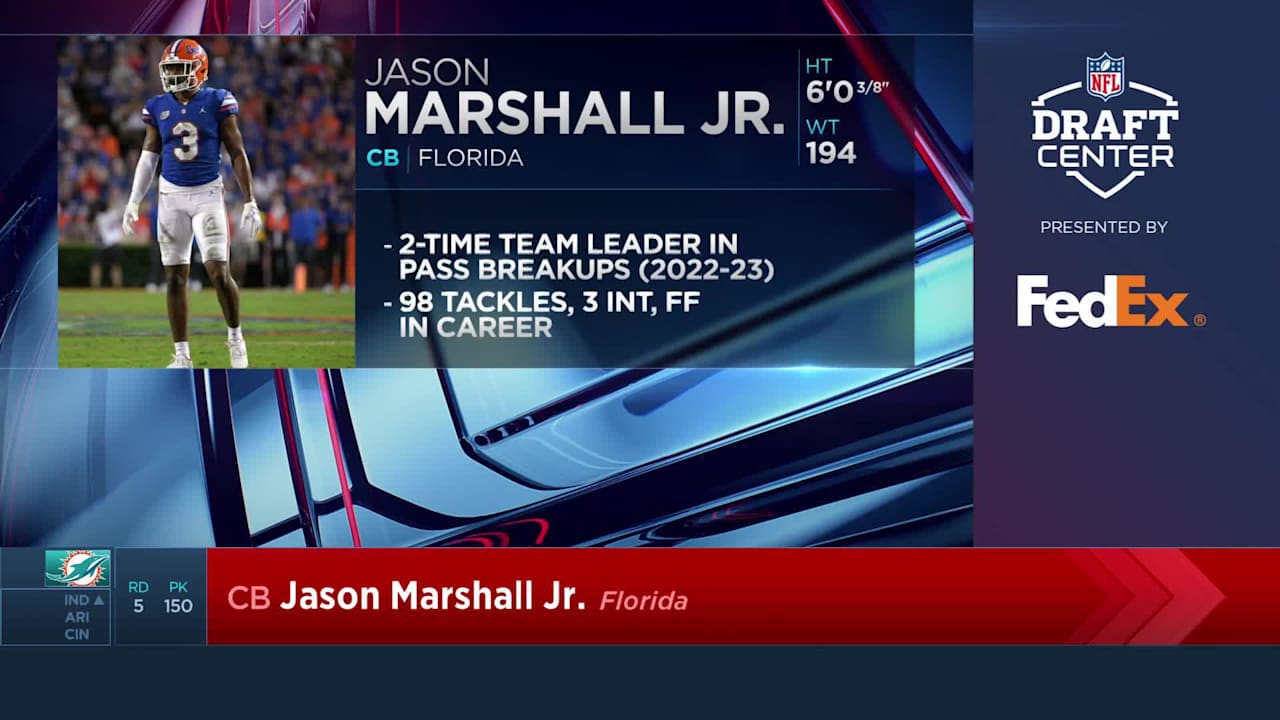 Miami Dolphins select cornerback Jason Marshall Jr. with No. 1 pick in ...