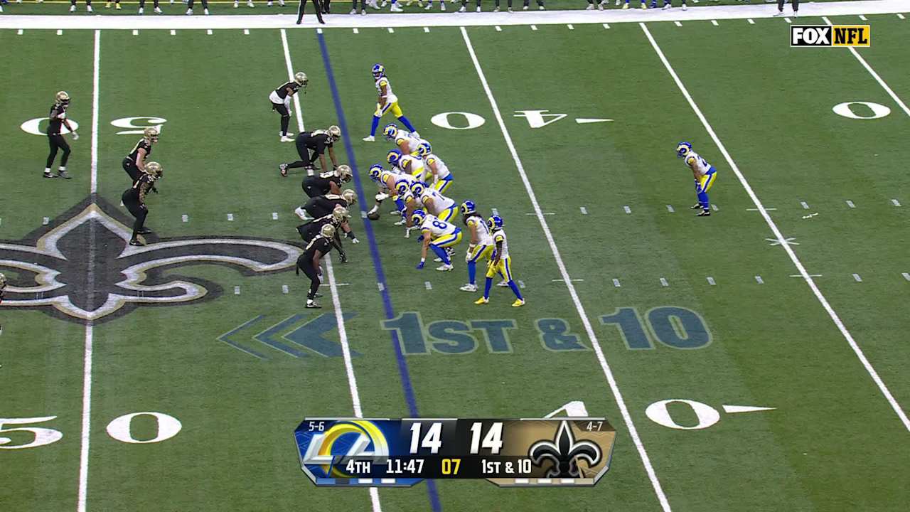 Los Angeles Rams quarterback Matthew Stafford's 20-yard sideline dart ...