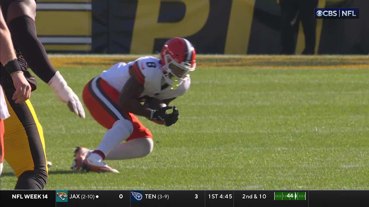 Cleveland Browns wide receiver Elijah Moore's diving 20-yard reception ...