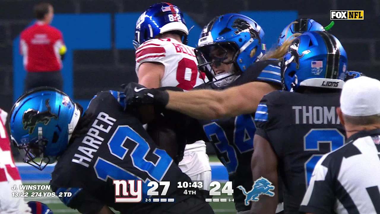 Detroit Lions safety Thomas Harper snags interception on New York ...
