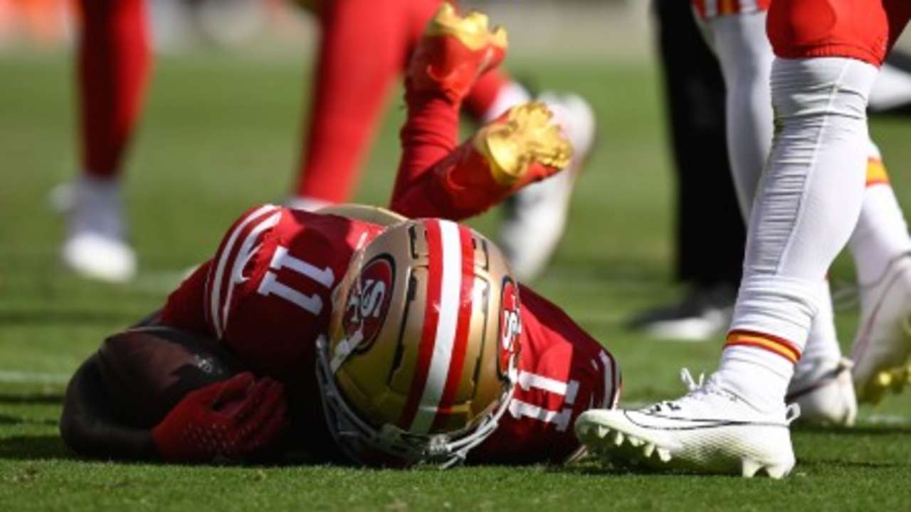 49ers WR Brandon Aiyuk out for rest of 2024 season after suffering torn ...