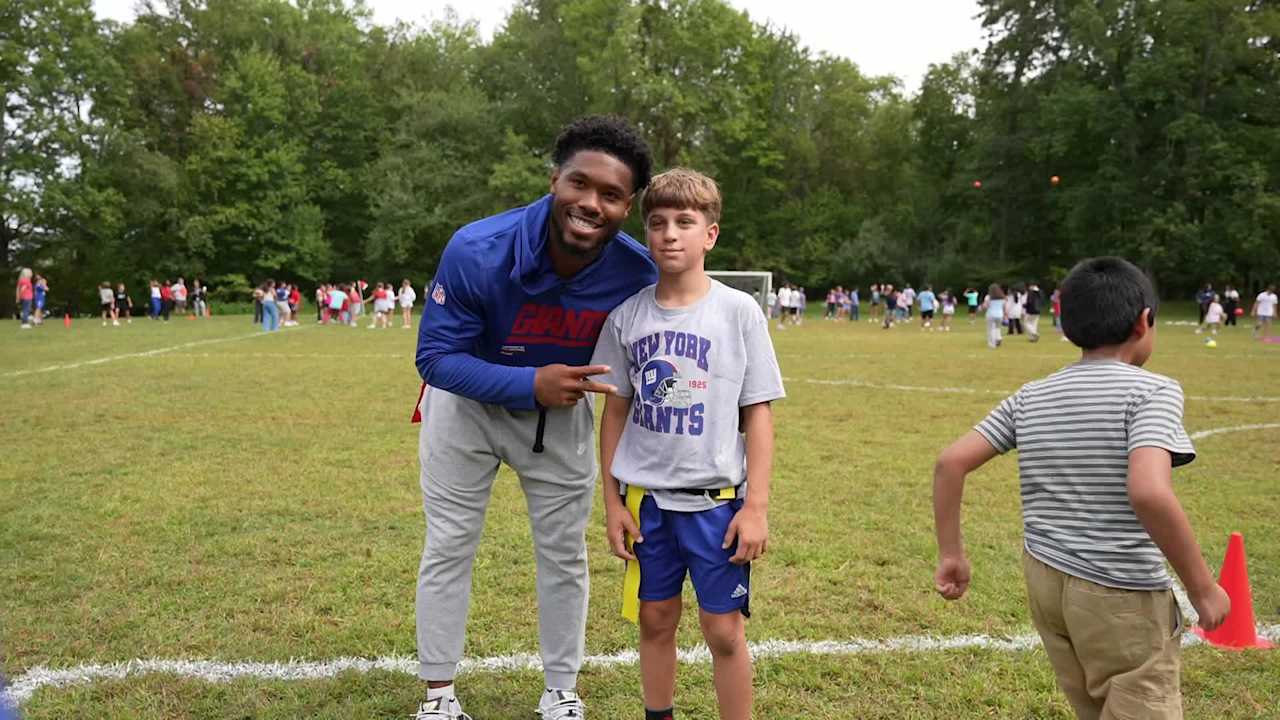 New York Giants running back Tyrone Tracy Jr. and Giants partner with ...