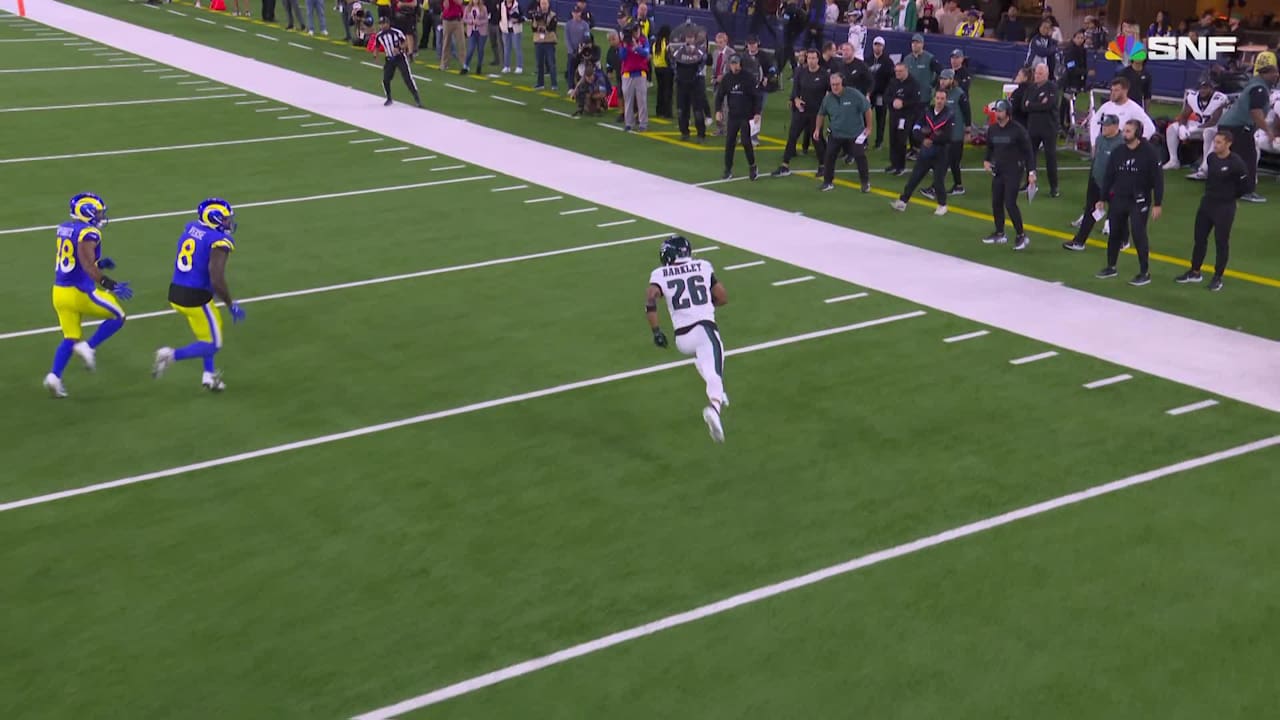 Philadelphia Eagles running back Saquon Barkley's patience is elite on ...