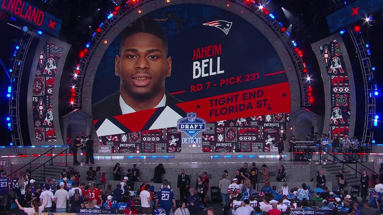New England Patriots select tight end Jaheim Bell with No. 231 pick in ...