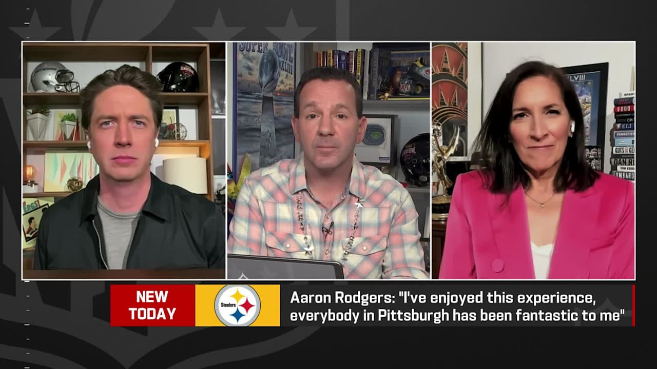 Pittsburgh Steelers quarterback Aaron Rodgers addresses his NFL playing ...