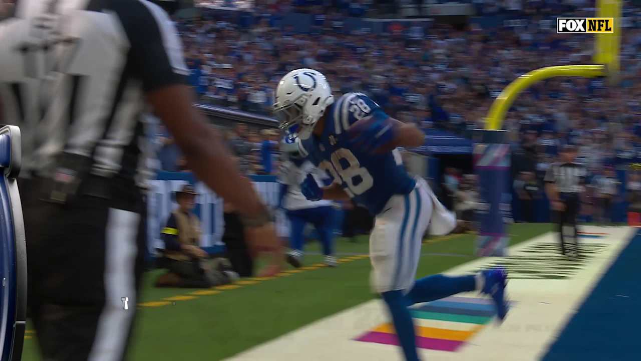 Indianapolis Colts running back Jonathan Taylor's eighth touchdown of ...