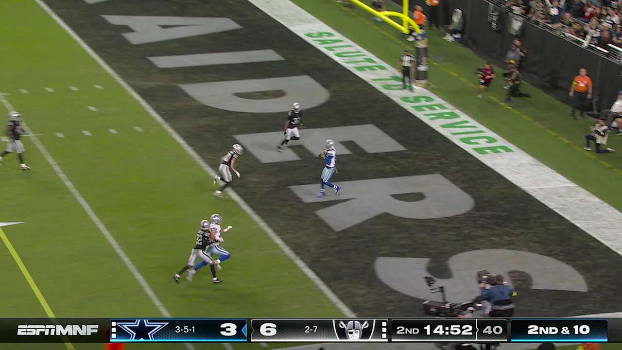 Dallas Cowboys quarterback Dak Prescott's 18-yard touchdown pass to ...