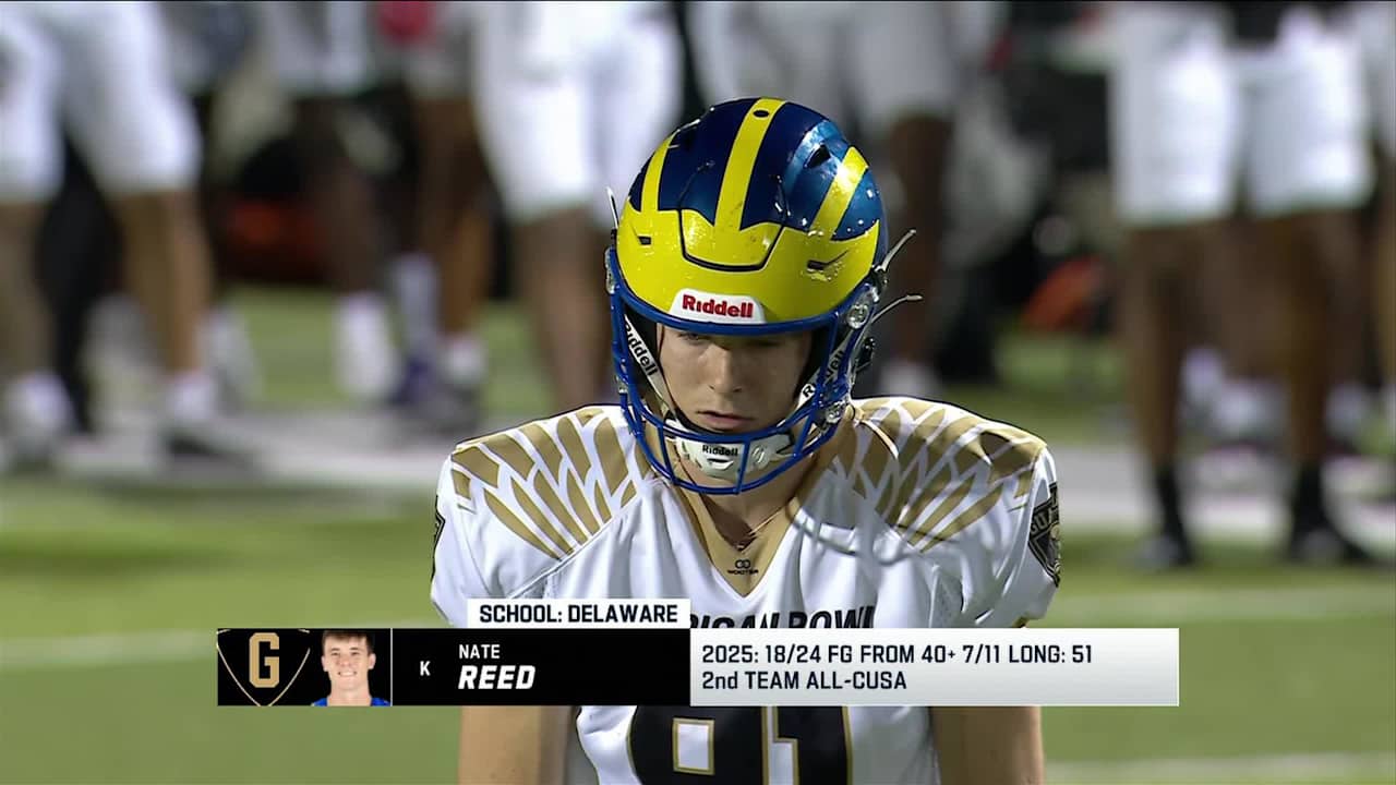 University of Delaware Blue Hen kicker Nate Reed's 18-yard field goal ...