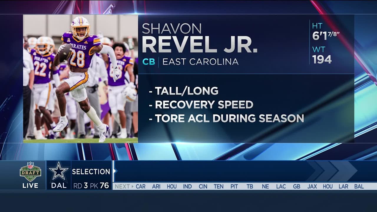Dallas Cowboys select cornerback Shavon Revel Jr. with No. 76 pick in ...