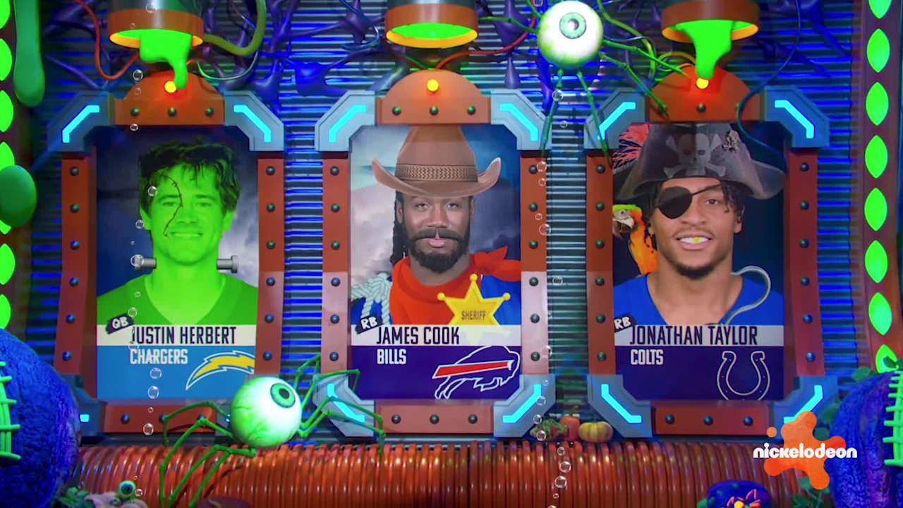 Sandy Cheeks announces Buffalo Bills running back James Cook as NVP of ...