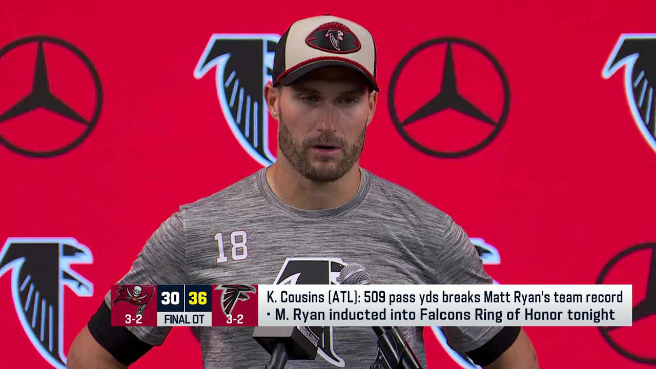 Atlanta Falcons quarterback Kirk Cousins discusses his record-setting ...
