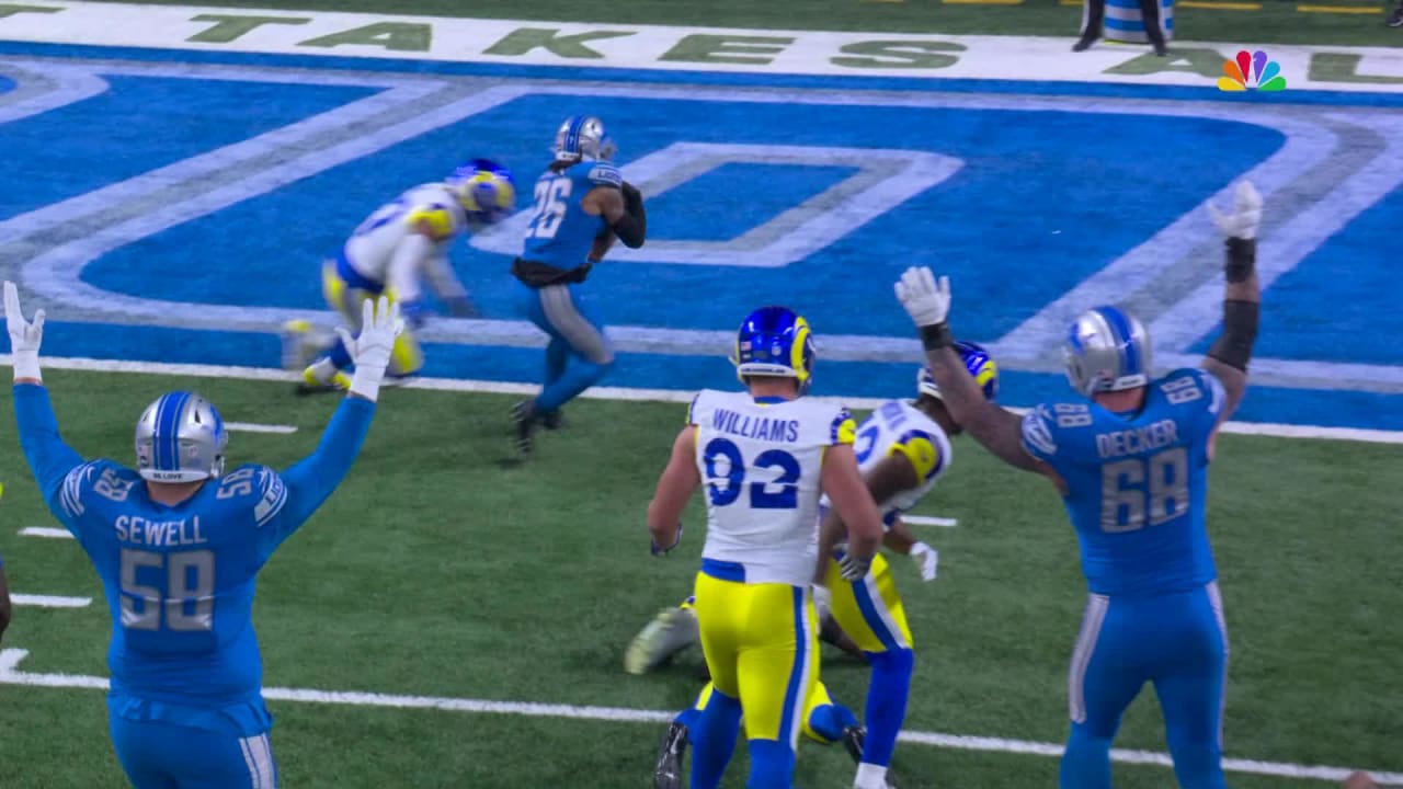 Detroit Lions rookie running back Jahmyr Gibbs' first-ever playoff ...