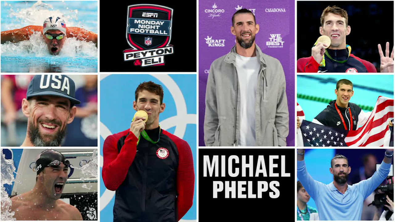 U.S.A. Olympic Gold Medalist Michael Phelps stops by the 'ManningCast ...