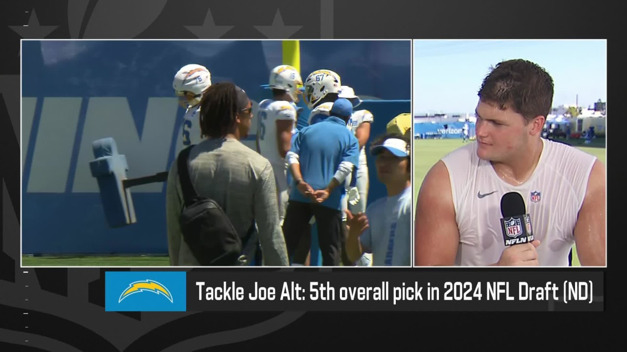 Los Angeles Chargers rookie tackle Joe Alt shares what he's looking ...