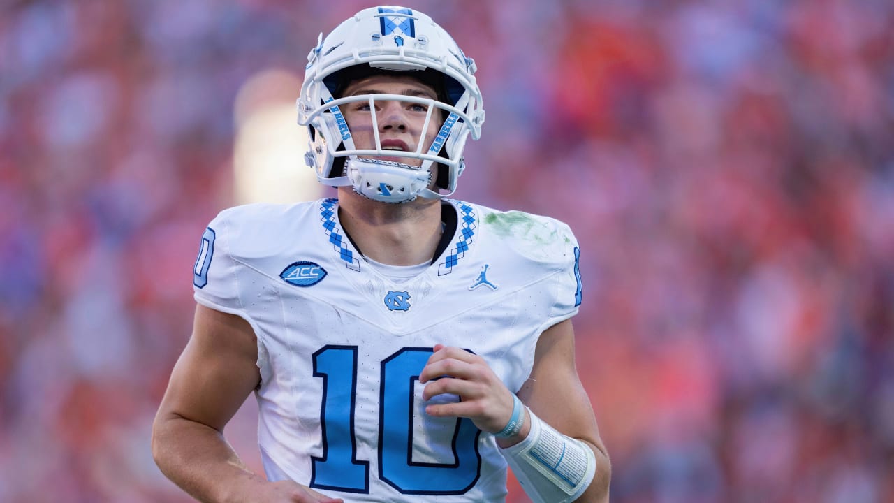 Mack Brown on QB Drake Maye's competitive nature: 'He had to fight to get a chicken leg at the ...