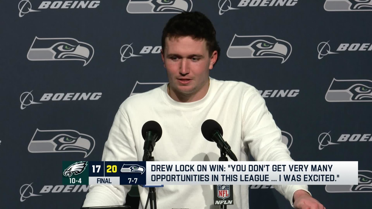 Seattle Seahawks quarterback Drew Lock shares his emotions after big ...