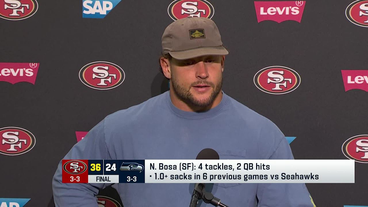 San Francisco 49ers defensive end Nick Bosa talks overcoming brief ...