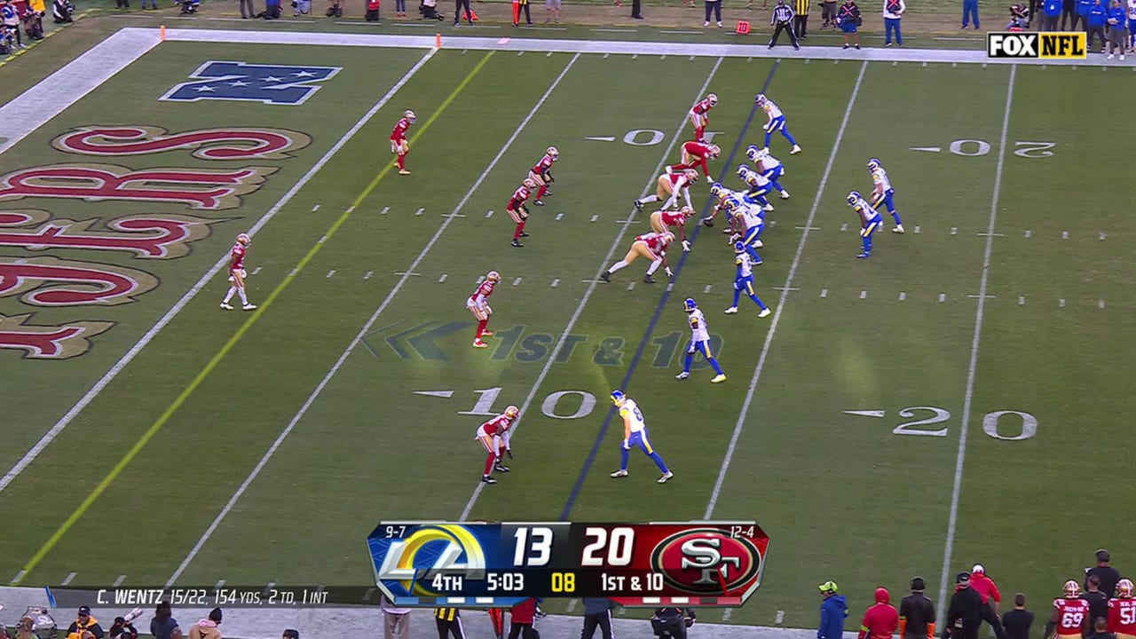 Los Angeles Rams quarterback Carson Wentz's 11-yard rushing touchdown ...