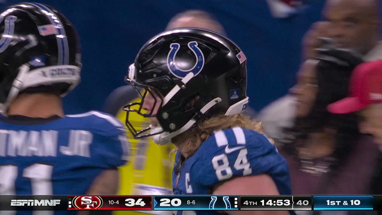 Indianapolis Colts quarterback Philip Rivers lofts a 19-yard pass to ...