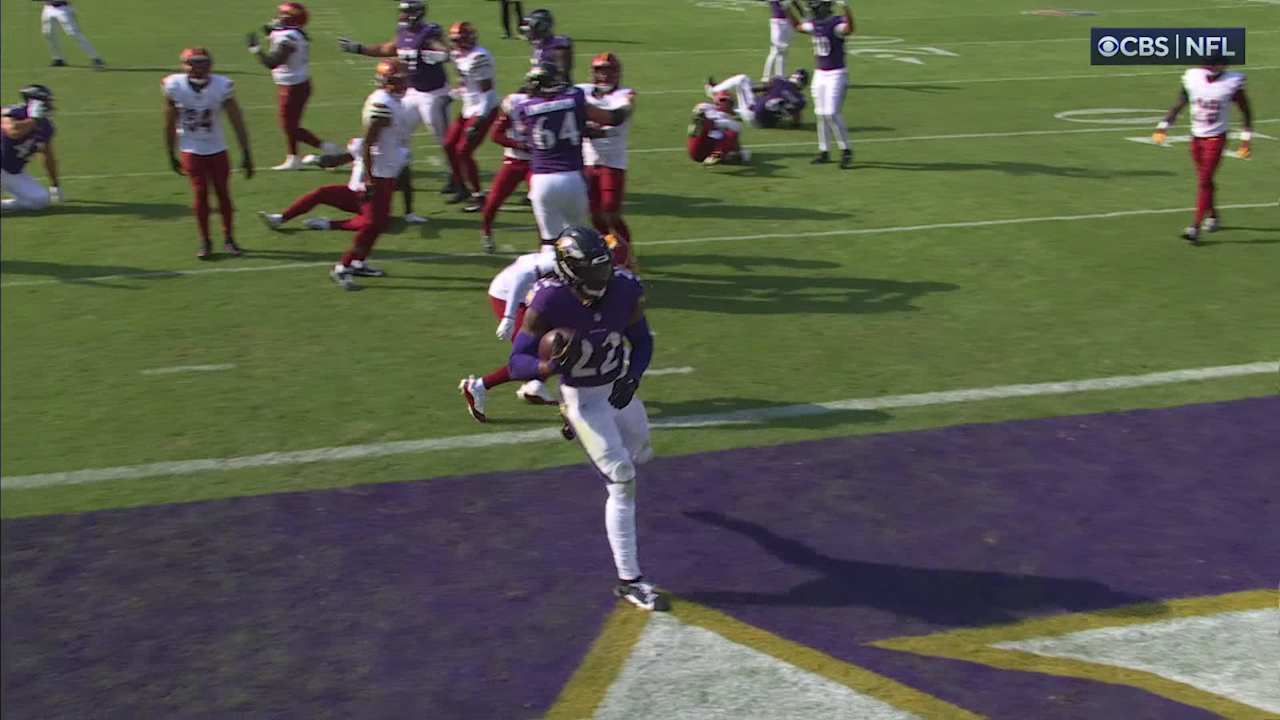 Baltimore Ravens running back Derrick Henry's second TD run of day ...