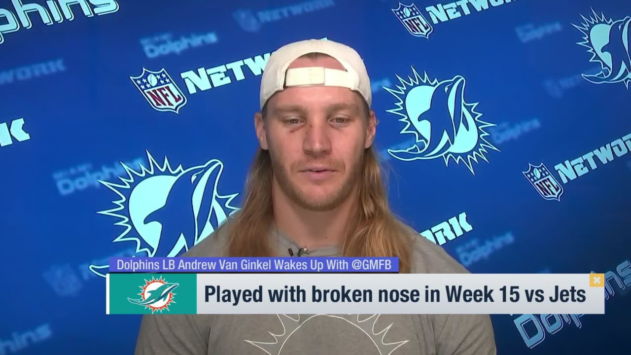 Miami Dolphins linebacker Andrew Van Ginkel wakes up with 'GMFB'