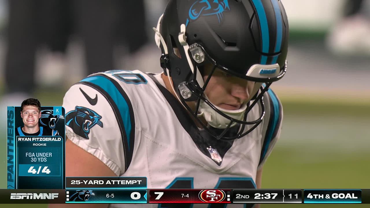 Carolina Panthers kicker Ryan Fitzgerald converts on 25-yard field goal ...
