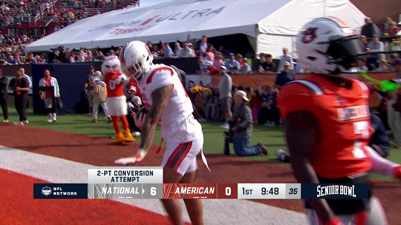 Miami Hurricanes tight end Elijah Arroyo high-points two-point ...