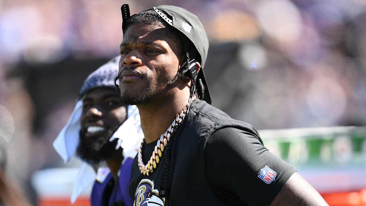 Ravens' Lamar Jackson (hamstring) ruled out vs. Rams, will miss second ...