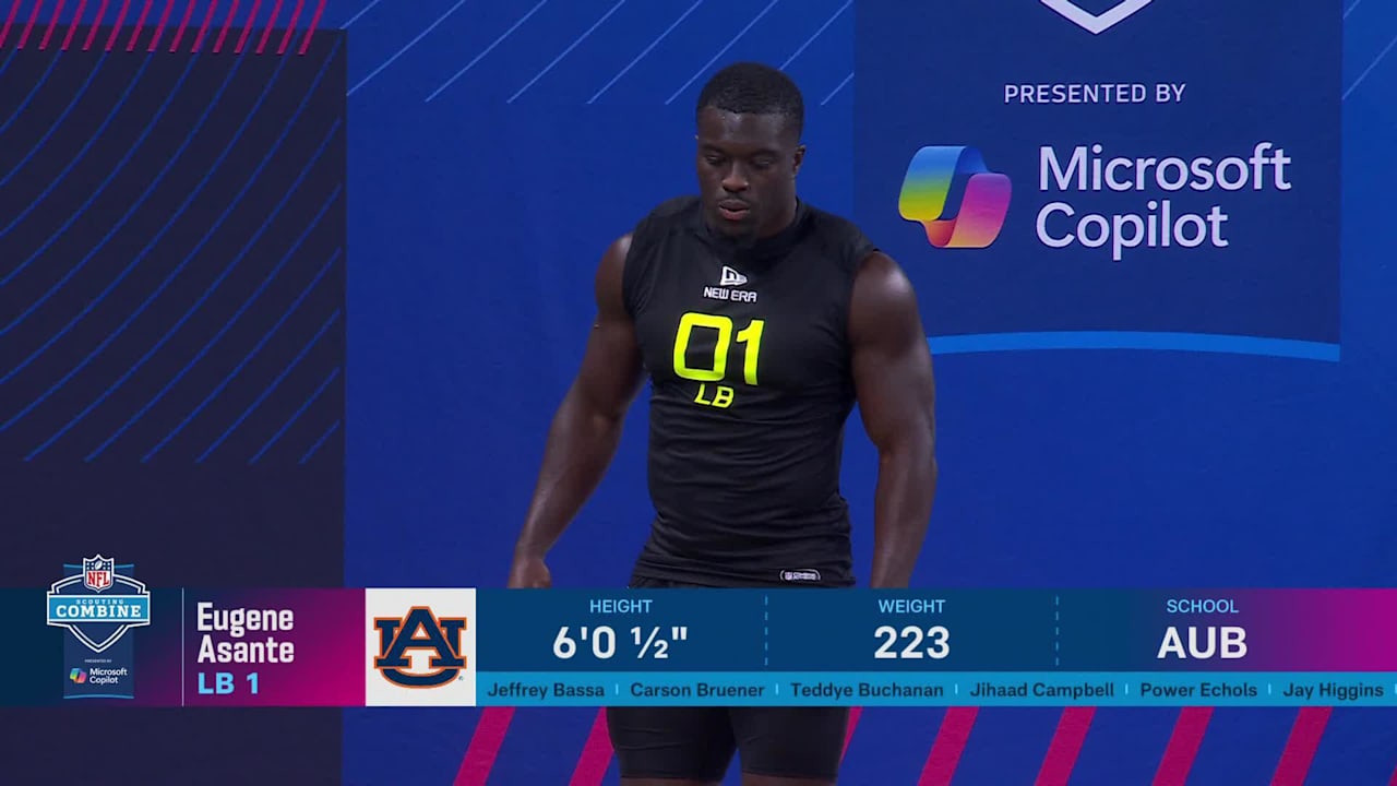 Linebacker Eugene Asante runs official 4.48-second 40-yard dash at the ...