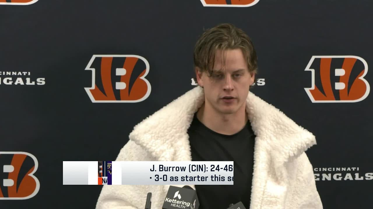 Cincinnati Bengals quarterback Joe Burrow reflects on win vs. Baltimore ...