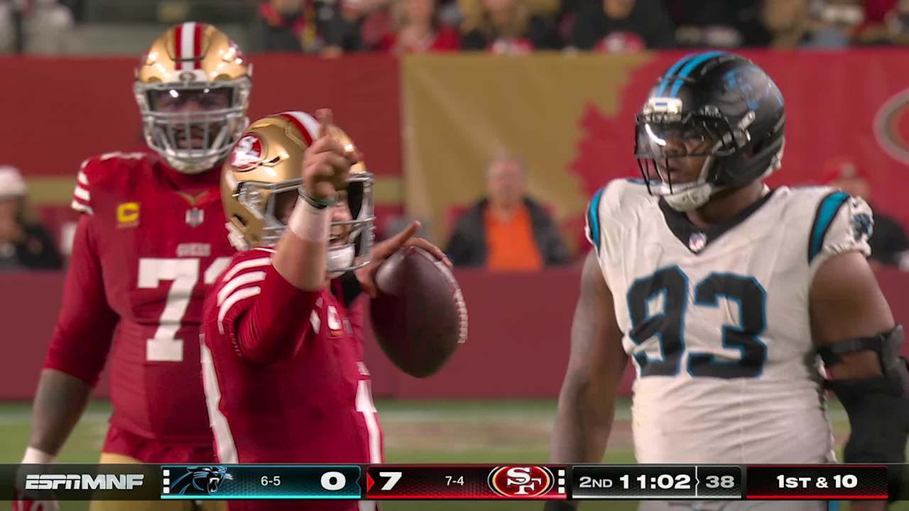San Francisco 49ers quarterback Brock Purdy swiftly evades pressure on ...