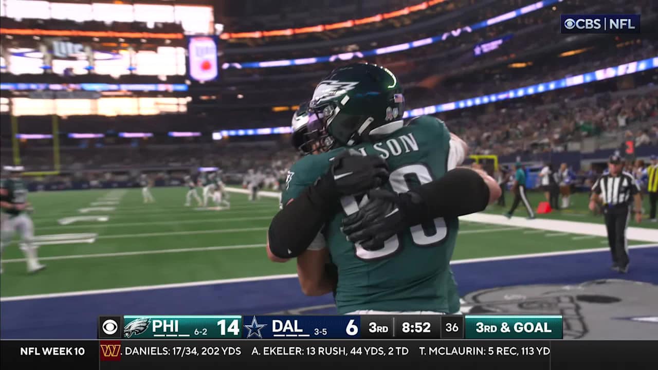 Philadelphia Eagles wide receiver Johnny Wilson's first NFL touchdown ...