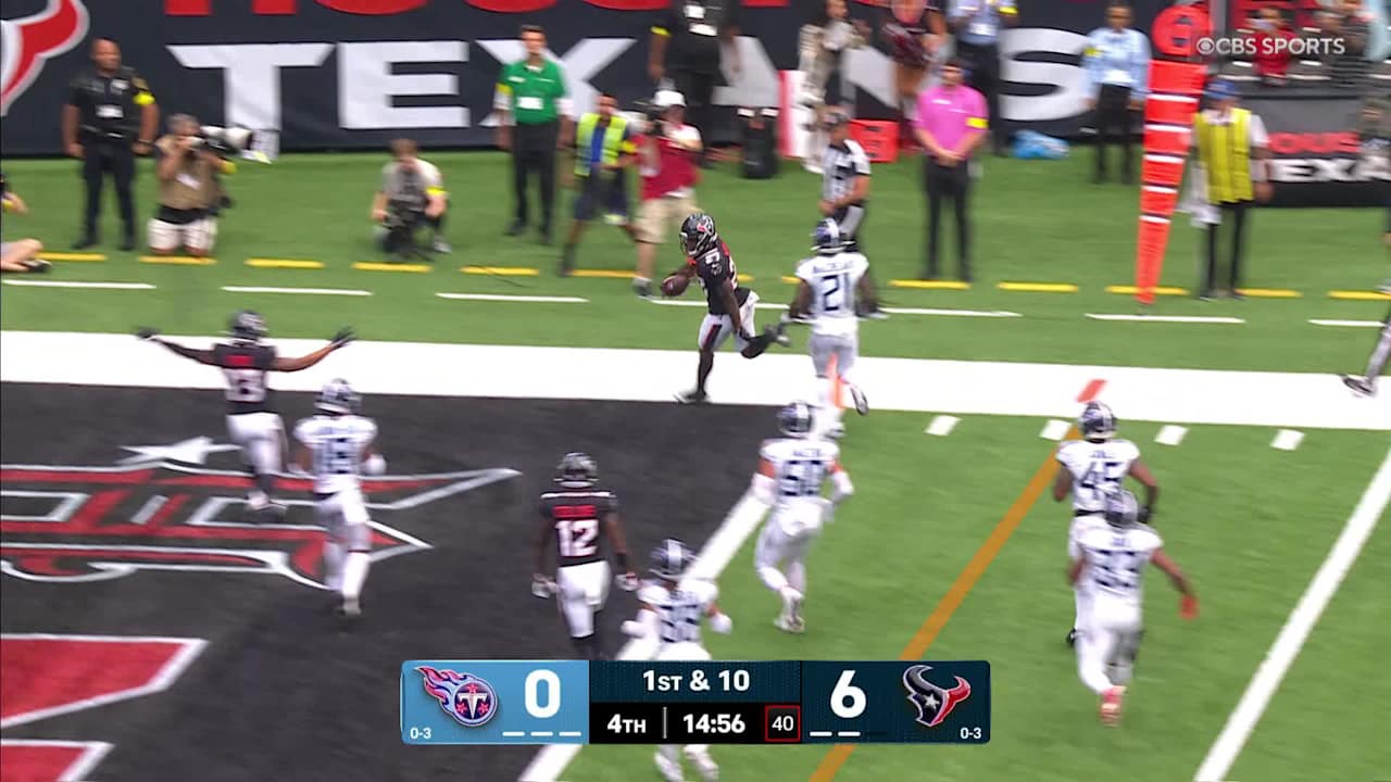 Houston Texans running back Woody Marks' 12-yard touchdown catch ...