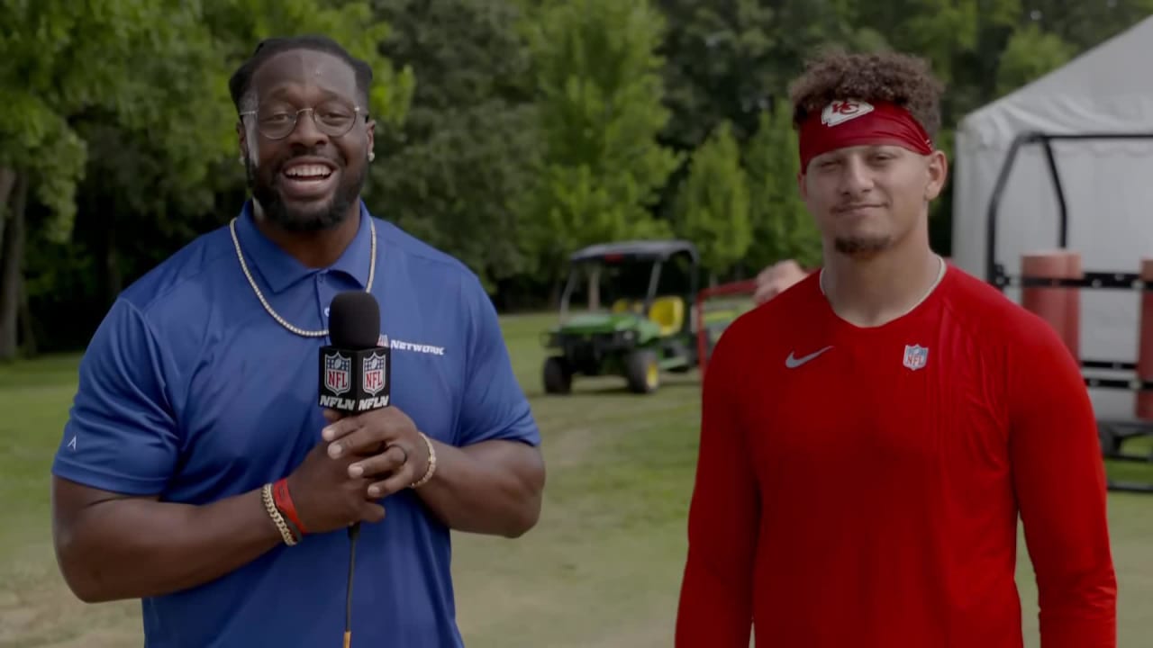 Kansas City Chiefs quarterback Patrick Mahomes talks to NFL Network's ...