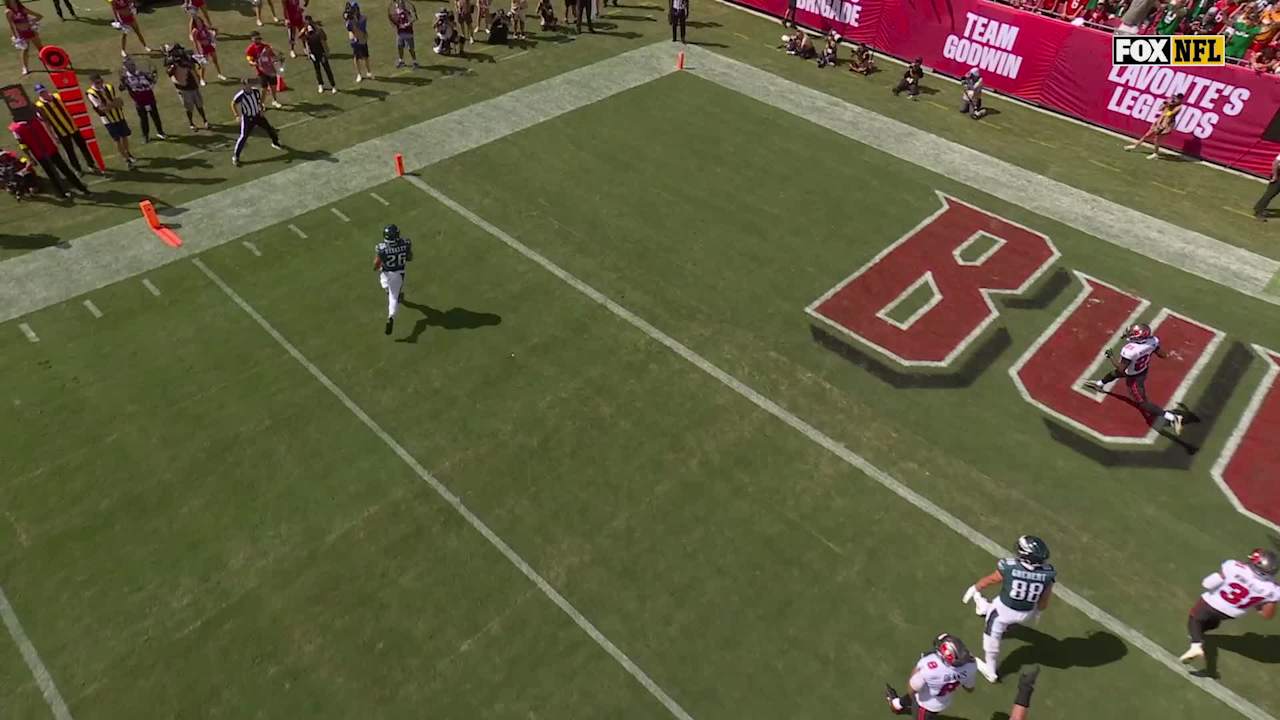 Philadelphia Eagles running back Saquon Barkley's rushing touchdown ...