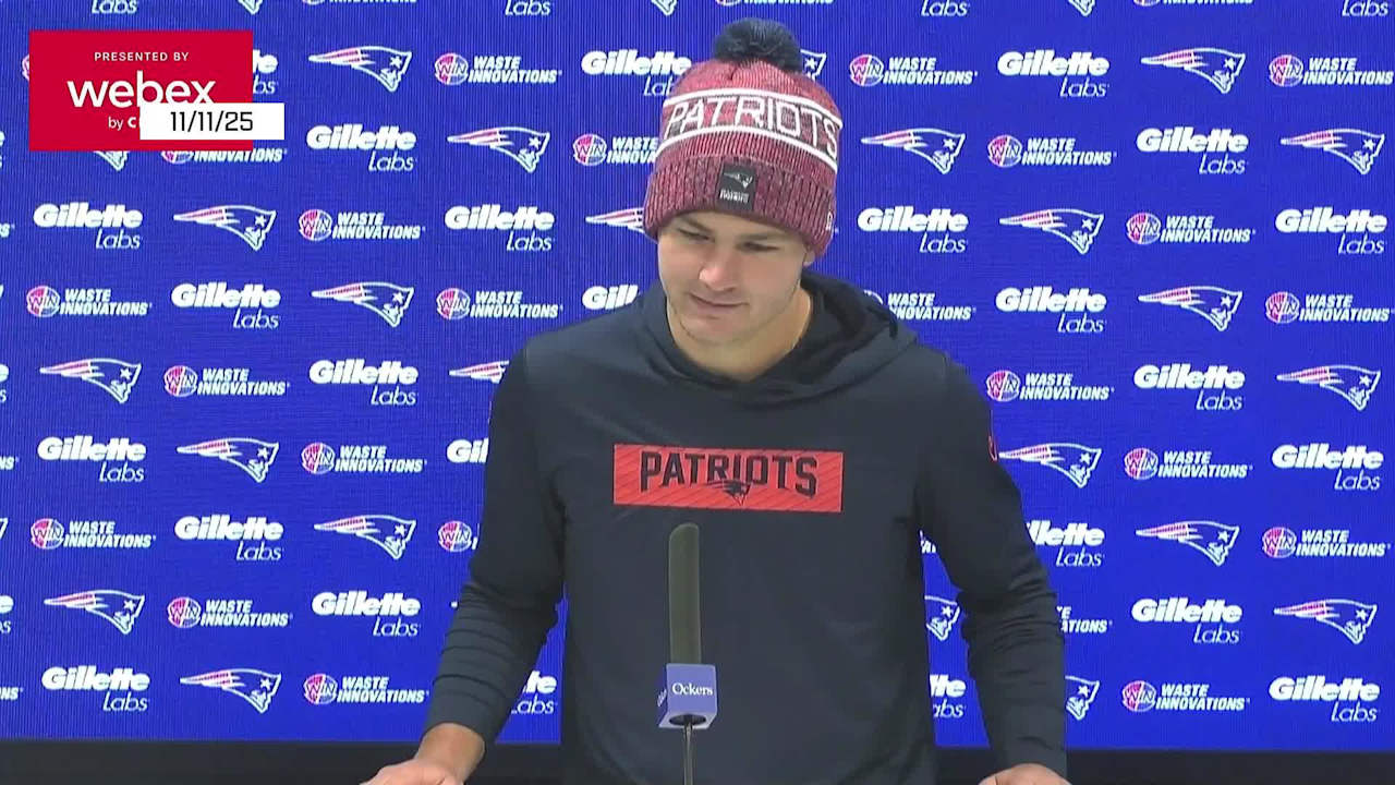 New England Patriots quarterback Drake Maye on playing through the ...