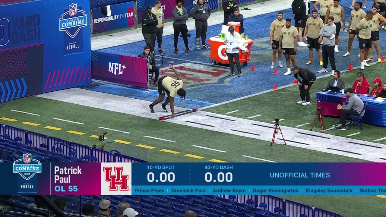 Offensive tackle Patrick Paul's 2024 NFL Scouting Combine workout