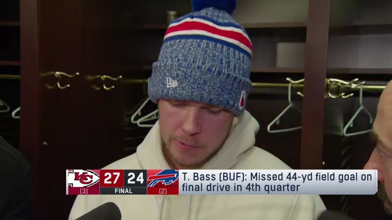 Buffalo Bills kicker Tyler Bass discusses his missed game-tying FG in ...