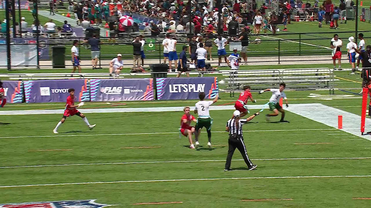 Team Canada quarterback Hudson Belsher fires a perfect deep ball, hits ...