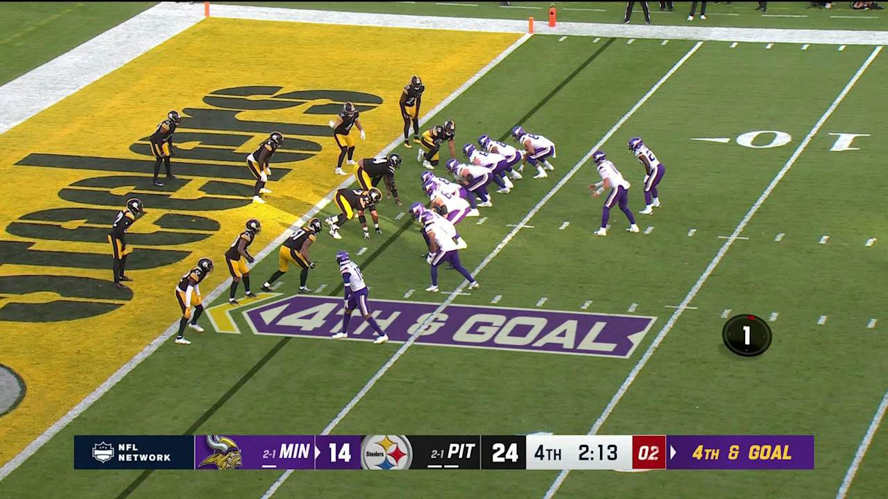 Minnesota Vikings quarterback CarsonWentz's fourth-down TD pass to wide ...