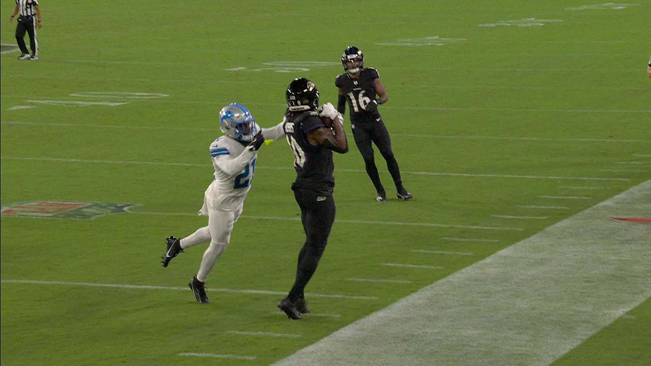 Baltimore Ravens wide receiver DeAndre Hopkins' toe-tap catch positions Ravens inside Detroit ...