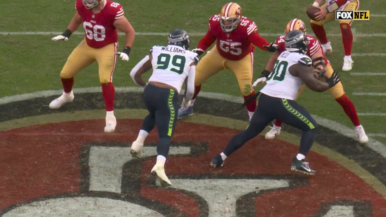 Seattle Seahawks defensive end Leonard Williams sacks San Francisco ...