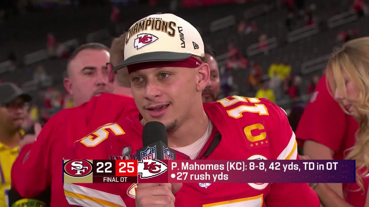 Kansas City Chiefs quarterbackPatrick Mahomes reacts to Chiefs ...