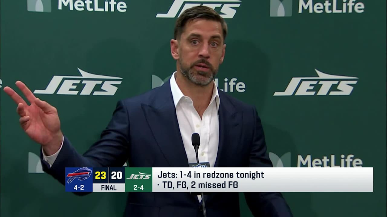 New York Jets' quarterback Aaron Rodgers frustrated by missed ...